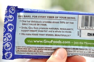 GNU Natural Food Bars Are a Tasty Snack with 12 Grams of Fiber