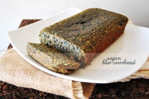 Vegan Blue Cornbread is a Sweet Companion to Hearty Winter Meals